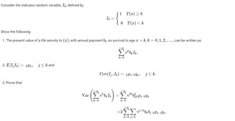 Consider The Indicator Random Variable Ik Defined