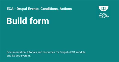 Build Form Eca Drupal Events Conditions Actions