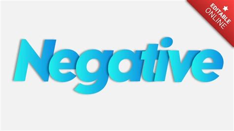 Negative Text Effect Generator