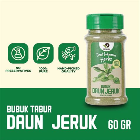 Jual Emaku Daun Jeruk Bubuk Lime Leaves Powder 60g Shopee Indonesia