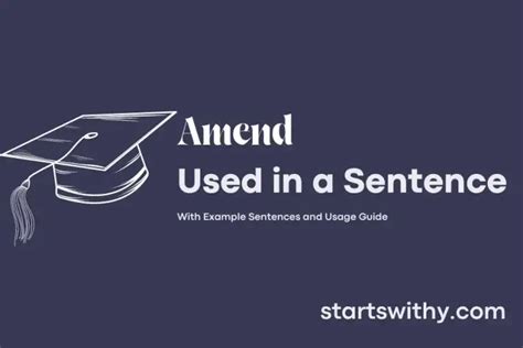 AMEND In A Sentence Examples 21 Ways To Use Amend