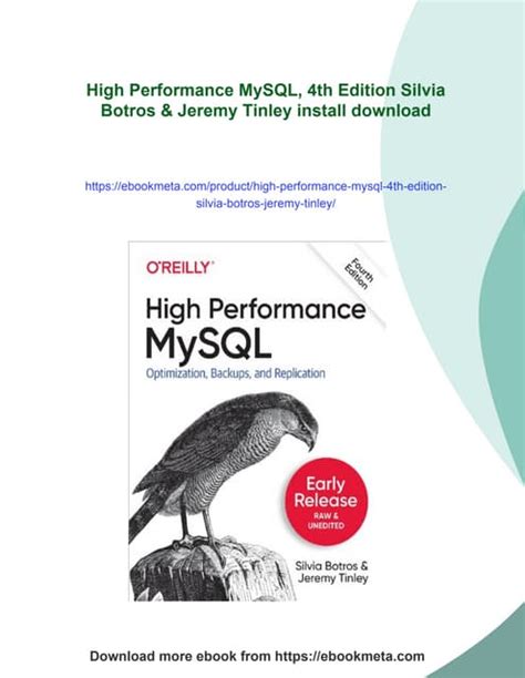 High Performance Mysql 4th Edition Silvia Botros And Jeremy Tinley Pdf