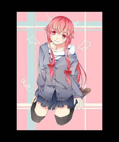 Vintage Mirai Nikki Mirai Nikki Manga Drawing By Future Diary Anime Fine Art America