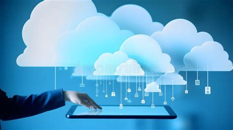 Cloud Data Storage Data Transfer Concept Ai Generated Stock Illustration Illustration Of