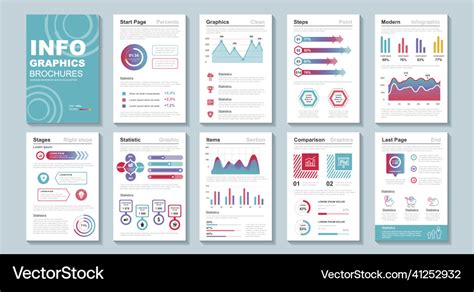 infographic brochures data visualization vector image