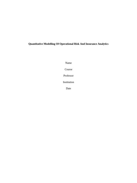 Quantitative Modelling Of Operational Pdf
