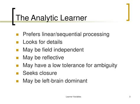 Ppt Learner Variables Powerpoint Presentation Free Download Id 1227254