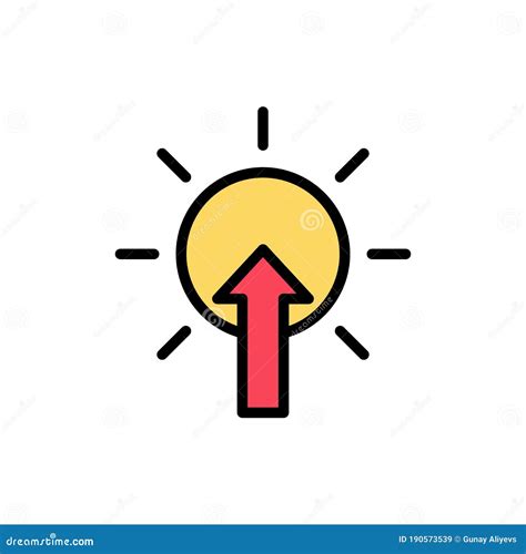 就象太阳阿罗黑德黎明 与轮廓预测的图标的矢量元素的简单的颜色ui和ux网站或移动应用中的 库存例证 插画 包括有 取向 界面 190573539