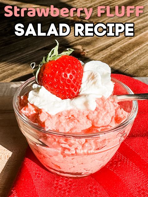 Best Easiest Strawberry Jello Fluff Salad Recipe Thrifty Nifty Mommy