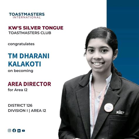 kalakoti dharani on linkedin toastmasters area leadership public communication networking