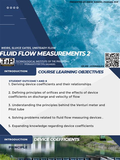 Ce 016 Fluid Flow Measurement Part 2 Pdf Discharge Hydrology Flow Measurement