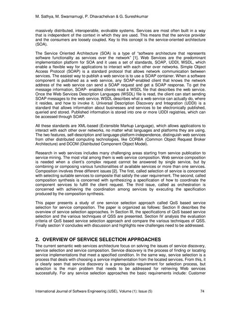 Evaluation Of Qos Based Web Service Selection Techniques For Service Composition Pdf