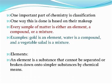 Chapter 2 Matter Section 1 Classifying Matter Section