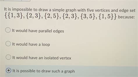 solved it is impossible to draw a simple graph with five vertices and