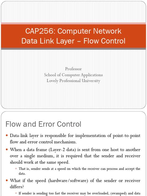 10 Data Link Layerflow Control Pdf Transmission Control Protocol
