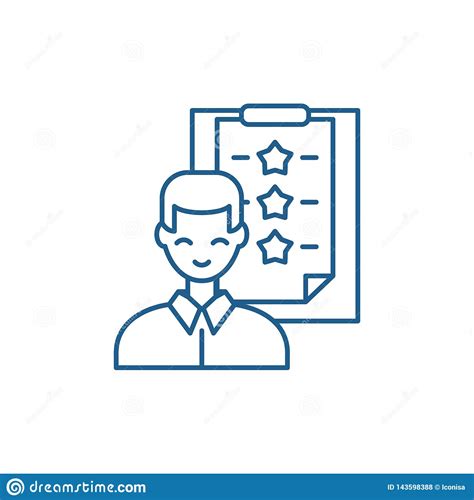 Professional Testing Line Icon Concept Professional Testing Flat
