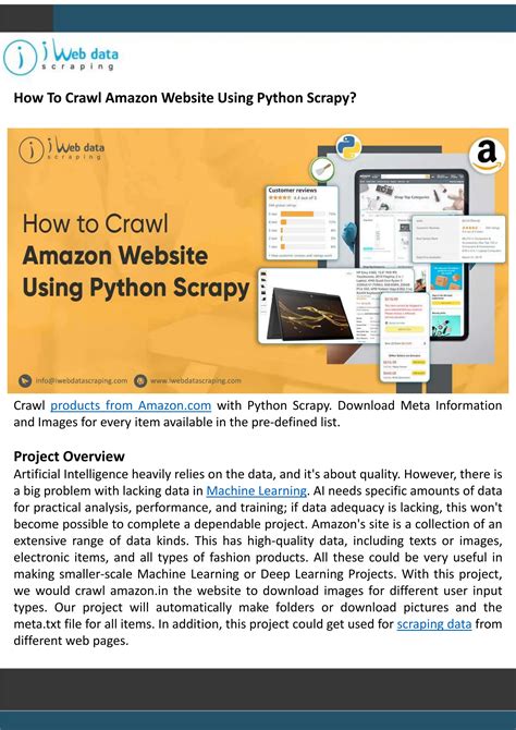 How To Crawl Amazon Website Using Python Scrap 1pptx