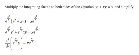 Answered Use The Method Of Integrating Factors… Bartleby