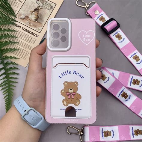 قاب گوشی Galaxy A32 4g سامسونگ ژله ای جاکارتی بند آویز دار گردنی ایربگ