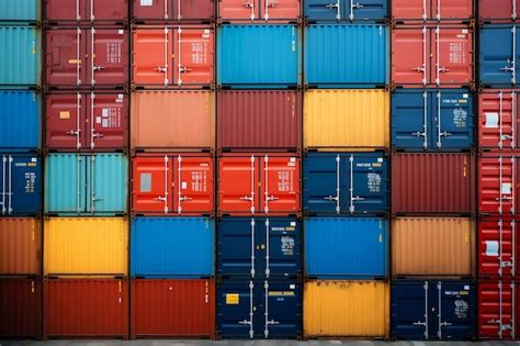 Premium Photo Harbor Container Pattern Generative Ai