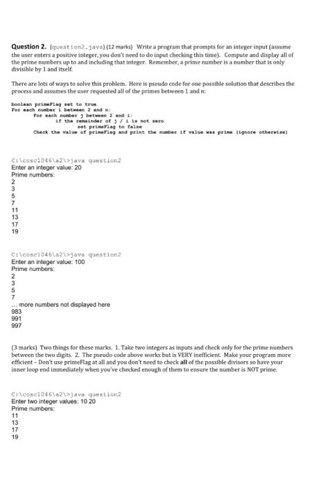Solved Write A Program That Prompts For An Integer Input