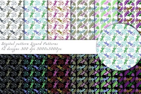 Lizard Seamless Patterns Graphic By Angel Art · Creative Fabrica