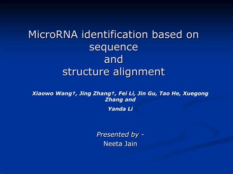 Ppt Microrna Identification Based On Sequence And Structure Alignment Powerpoint Presentation