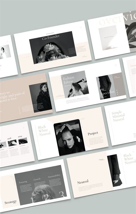 Neutral PowerPoint Template Powerpoint Templates Presentation Templates Portfolio Presentation