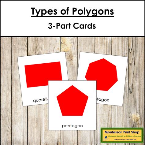 Types Of Polygons 3 Part Cards Elementary Geometry Made By Teachers