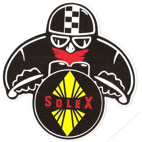 Solex Biker Laminated Decal Cafe Racer