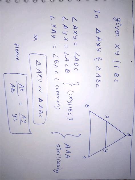 Section D 23 Prove That A Line Is Drawn Parallel To One Side Of A