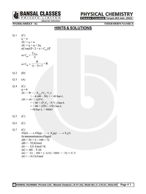 pc ws 2 thermodynamics sol pdf
