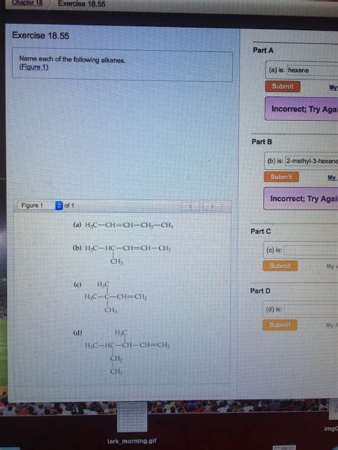 Solved Name each of the following alkenes. | Chegg.com
