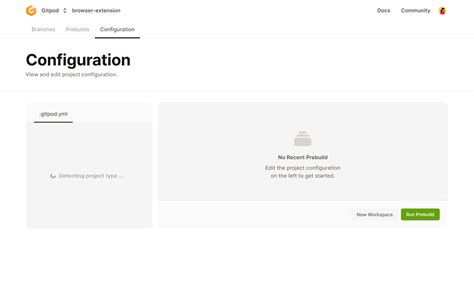 Update Project Configurator Designs · Issue 4948 · Gitpod Iogitpod