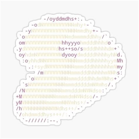 Gentoo Linux Neofetch Ascii Art Logo Sticker For Sale By Whateveris Redbubble