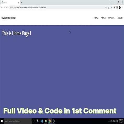 Responsive Navbar In Html Css Shorts Short Youtube
