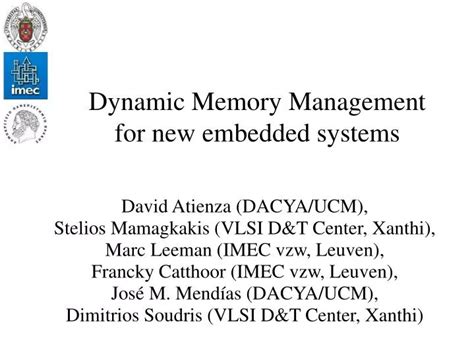 Ppt Dynamic Memory Management For New Embedded Systems Powerpoint