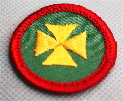 Vintage Girl Scout Patch Scout Patch Red Green Badge Red Border Embroidered Etsy