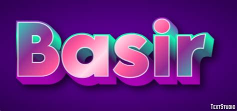 Basir Text Effect And Logo Design Name