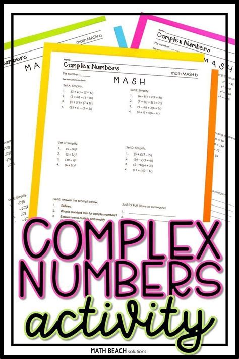 Simplifying Complex Numbers Worksheet Worksheet For Education