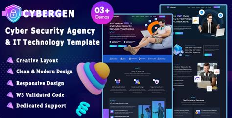 Cybergen Cyber Security Agency And It Technology Template Thememag