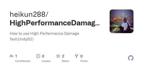 GitHub Heikun HighPerformanceDamageText Unity D How To Use High Performance Damage Text
