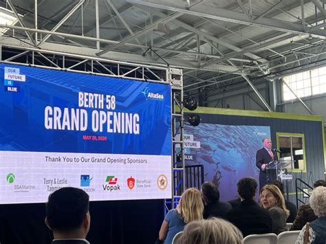At The Altasea Grand Opening Of Berth 58 The Blue Economy Starts Here
