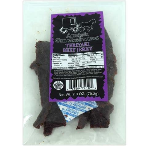 Amish Smokehouse Beef Jerky Teriyaki 28oz Blair Candy Company