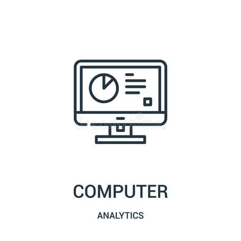Computer Icon Vector From Analytics Collection Thin Line Computer Outline Icon Vector