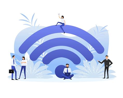 Premium Vector Wifi Router Device Wireless Internet Concept Router And Signal