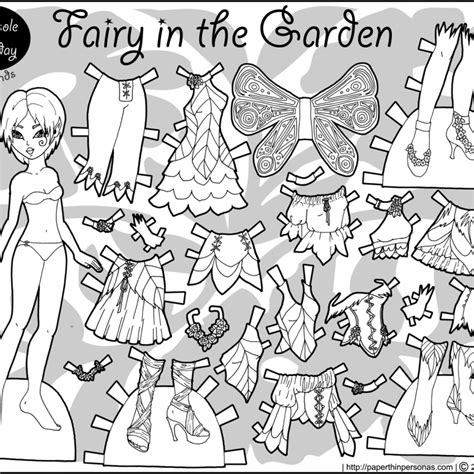 23 Free Fairy Paper Doll Printables And Coloring Pages