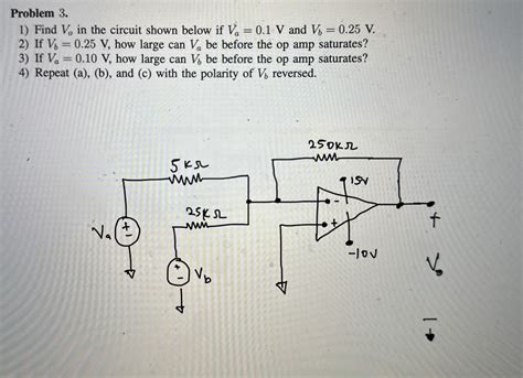 solved problem 3 find vo ﻿in the circuit shown below if