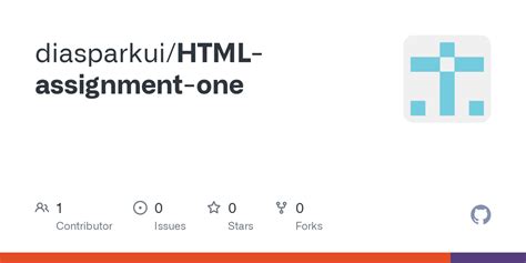 Github Diasparkuihtml Assignment One
