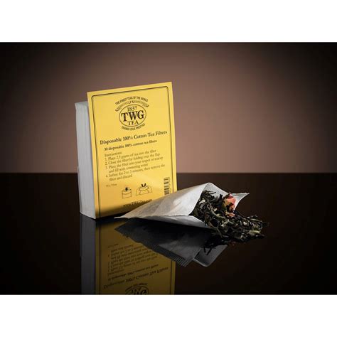 Singapore 🇸🇬 Twg Disposable Cotton Tea Filter Pack Of 30 Pieces